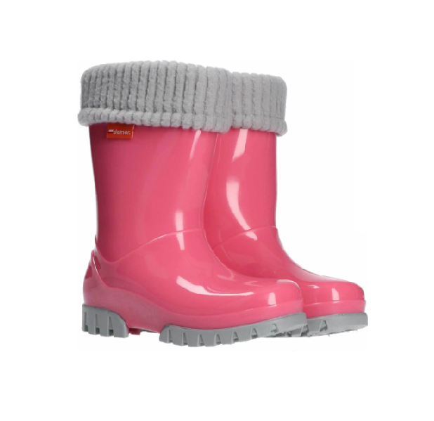 DEMAR WELLIES / REMOVABLE LINING - TWISTER LUX PINK – Chicos & Chicas Shoes